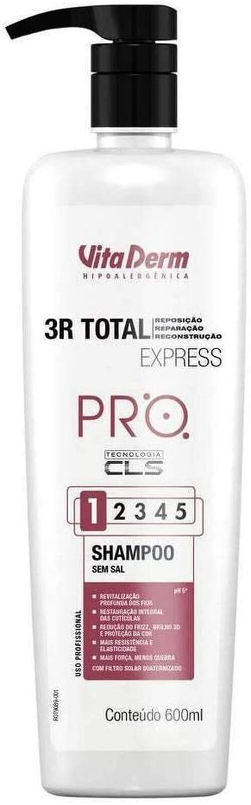 Comprar Vita Derm Shampoo 3R Total Express 600ml - Loja Mega Charme ...