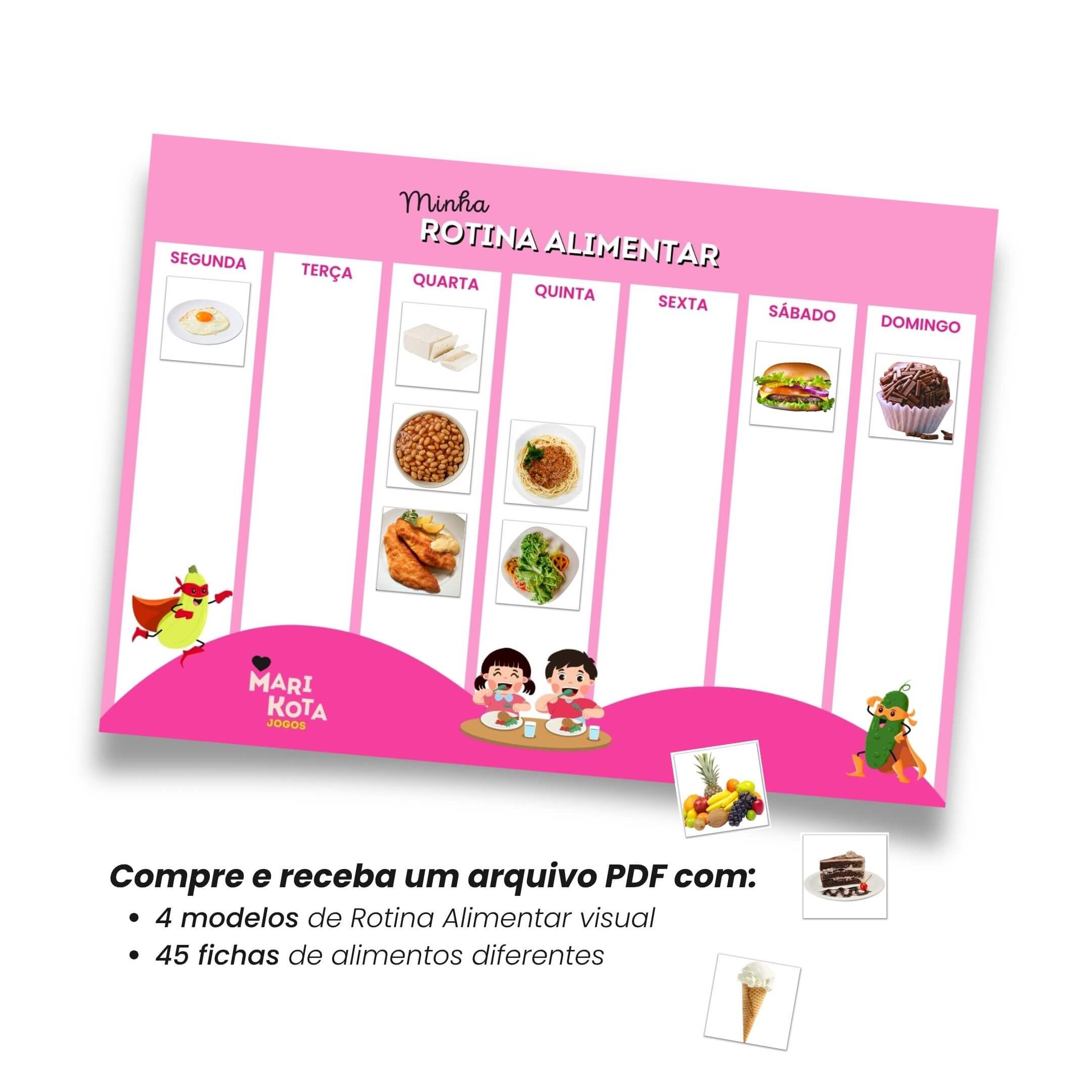 Rotina Alimentar TEA | Cardápio Semanal p/ Autismo Marikota - a partir ...