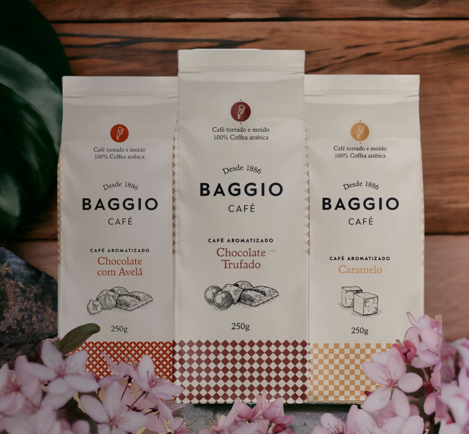 Comprar Kit Café Gourmet Baggio Chocolate c/Avelã+Trufado+Caramelo - a ...