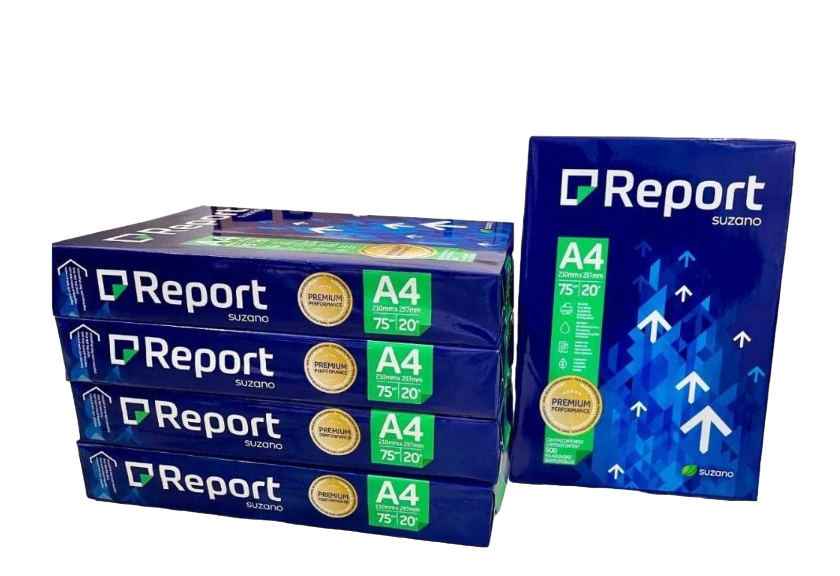 Comprar KIT 5 Resmas de Papel Sulfite Report A4 - 210 x 297 mm 75g Branco Pacote com 500 Folhas ...
