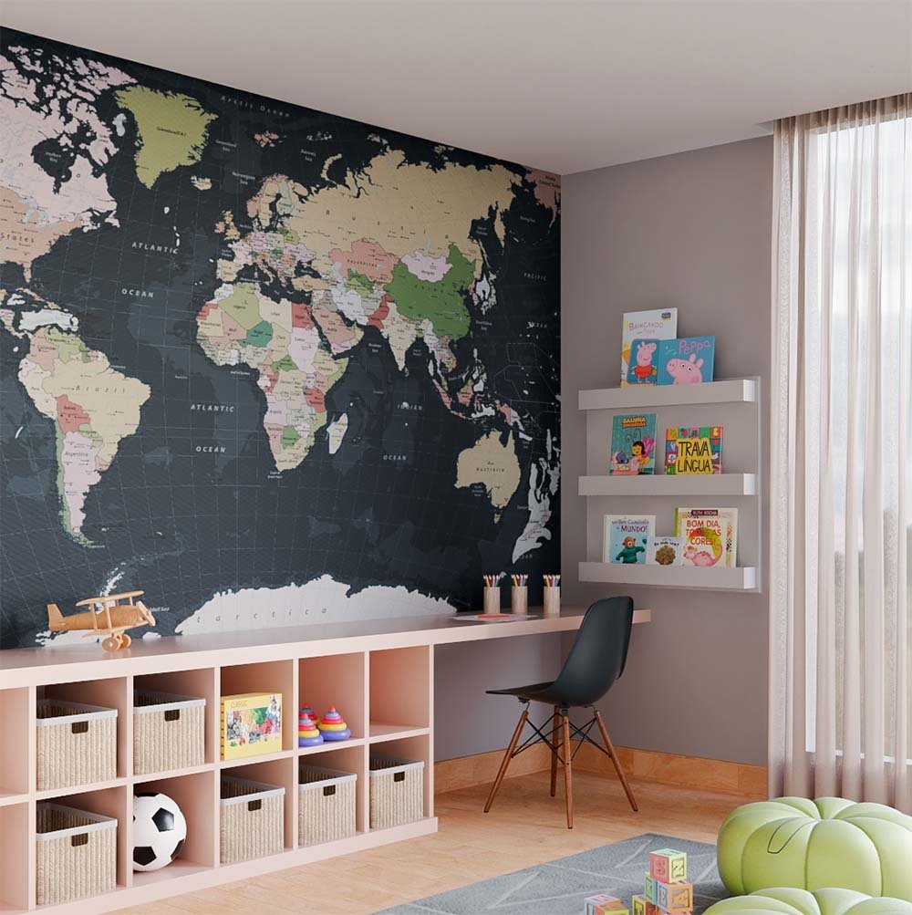 Comprar PAPEL DE PAREDE MAPA MUNDI - a partir de R$135,00 ...