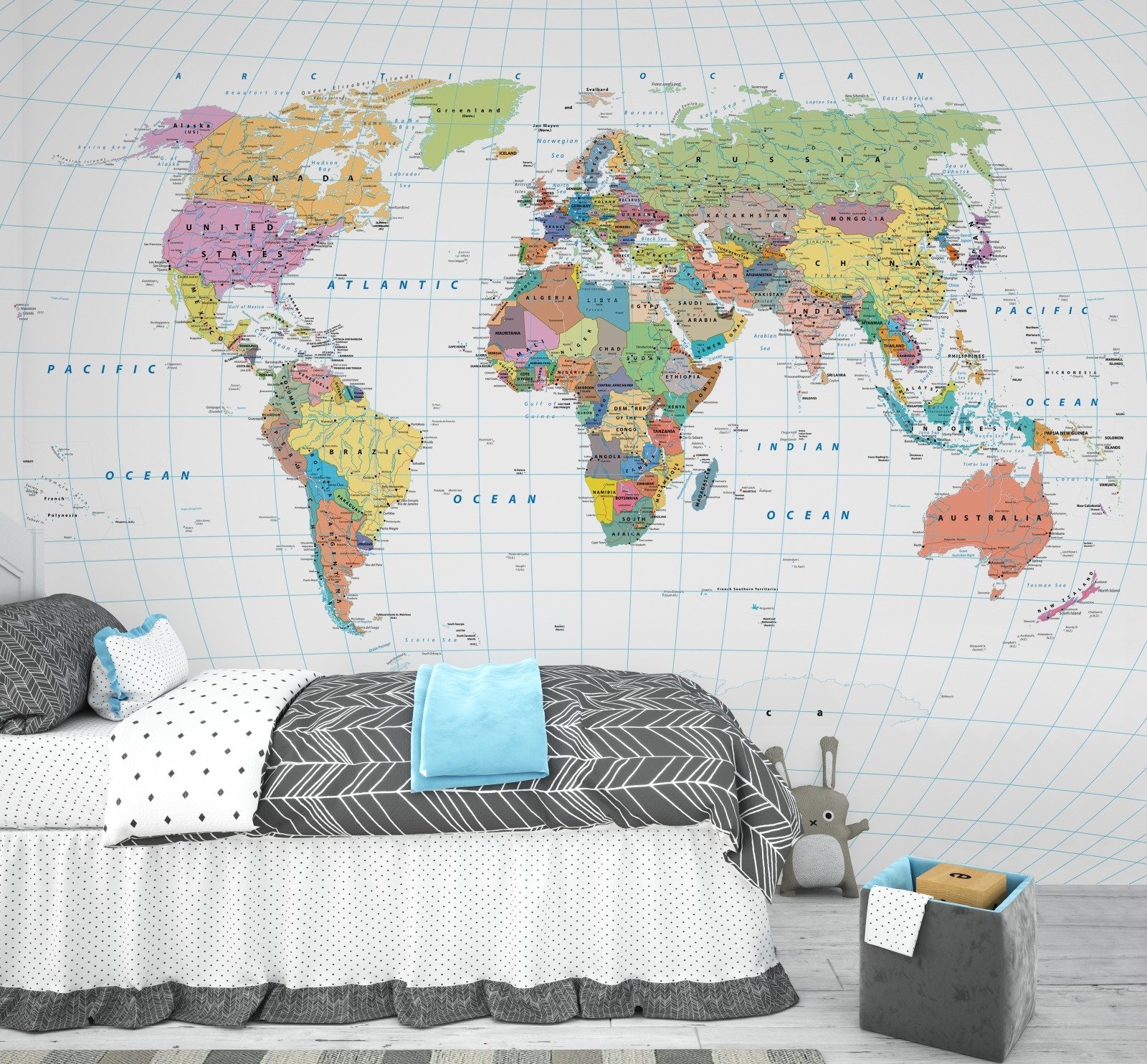 Comprar PAPEL DE PAREDE MAPA MUNDI GLOBO - a partir de R$142,50 ...