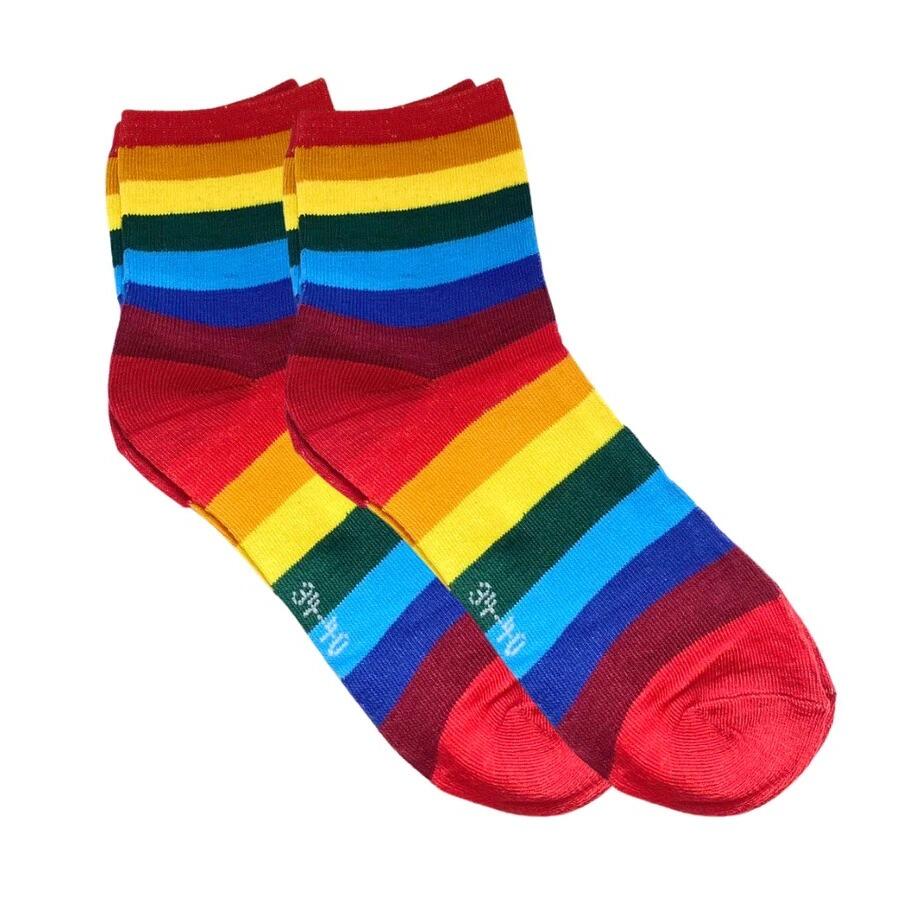 Comprar Meias Arco-iris Coloridas Cano Médio - R$29,99