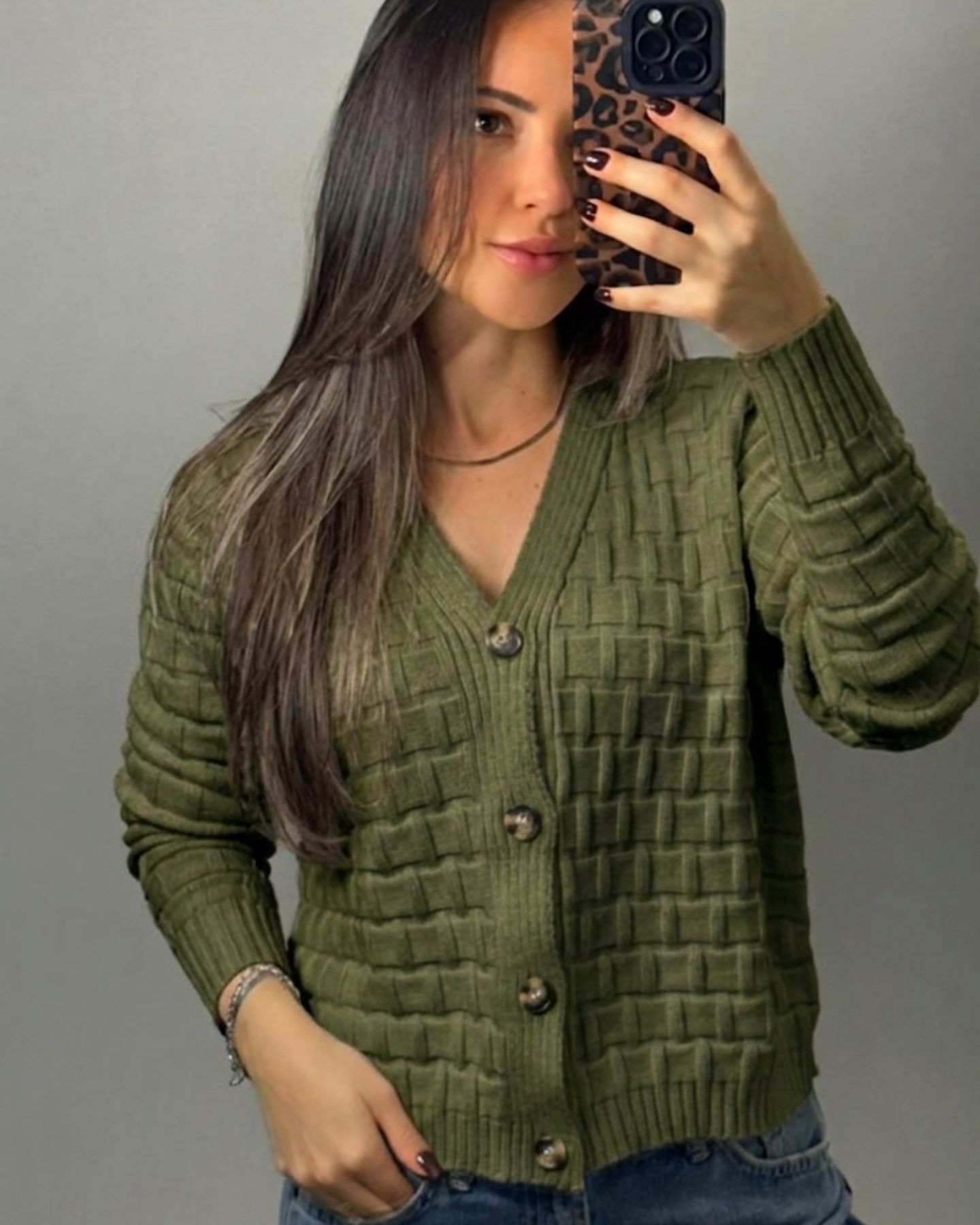 Casaco Modal Clara Tricot Feminino Inverno Sofisticado