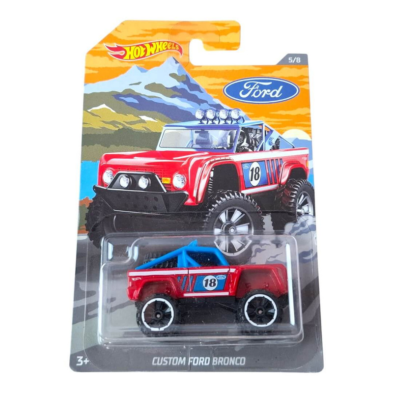 Hot Wheels Ford Bronco Custom Vermelho e azul - a partir de R$38,79