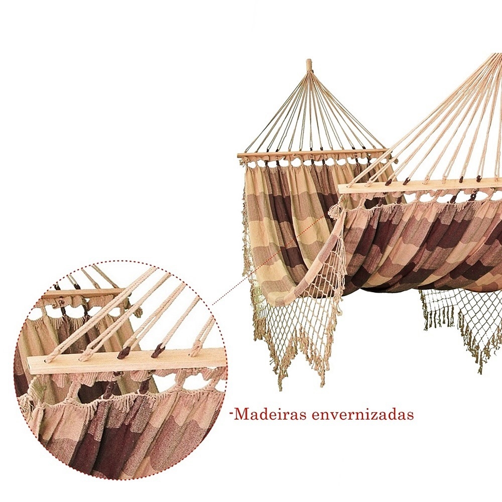 Comprar Rede Grande de Dormir Americana com Madeira - BRIANOREDES