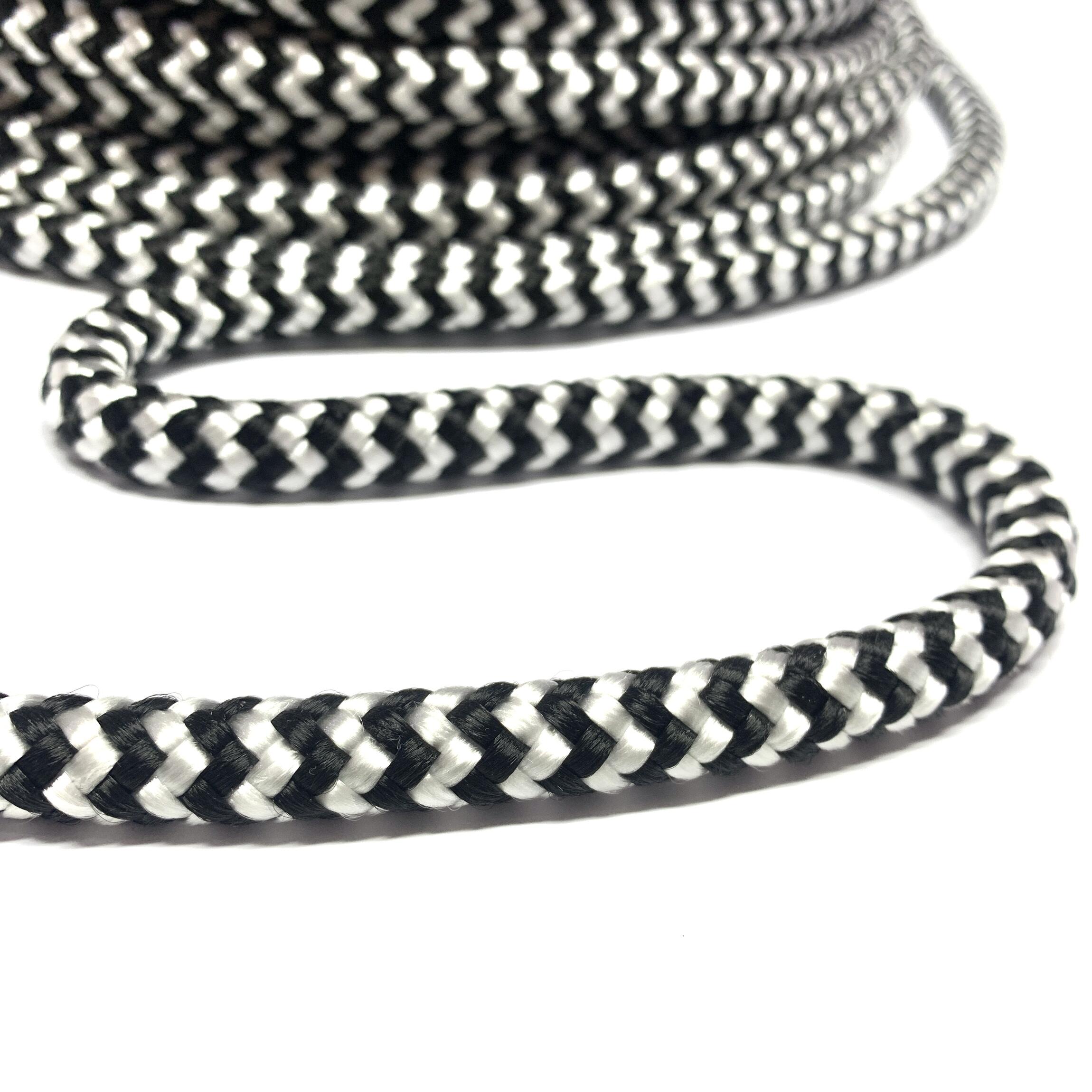 Comprar Corda De Seda Mesclado Preto/Branco 10mm C/ 1M - a partir de R ...