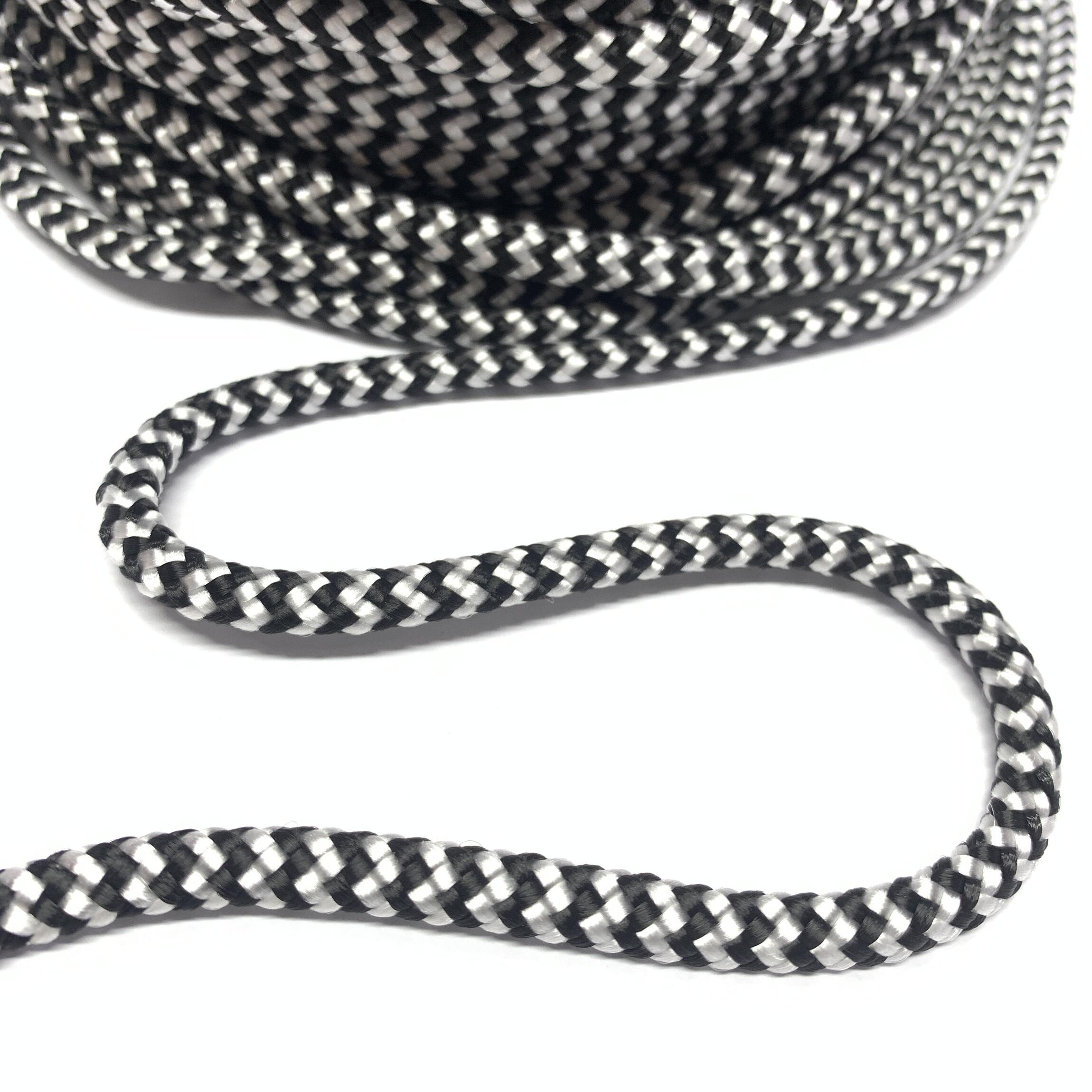 Comprar Corda De Seda Mesclado Preto/Branco 5mm C/ 1M - a partir de R$1 ...