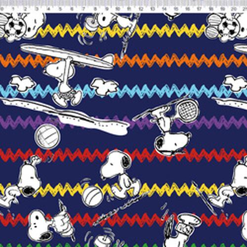 Comprar Tecido Nacional Snoopy Chevron Fundo Marinho 0,5X1,50 - a ...