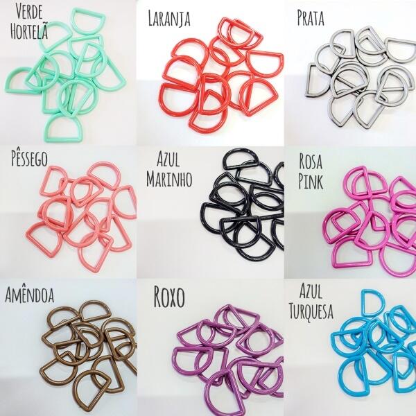Comprar Meia Argola de Plástico 30mm Cores c/ 1 UND