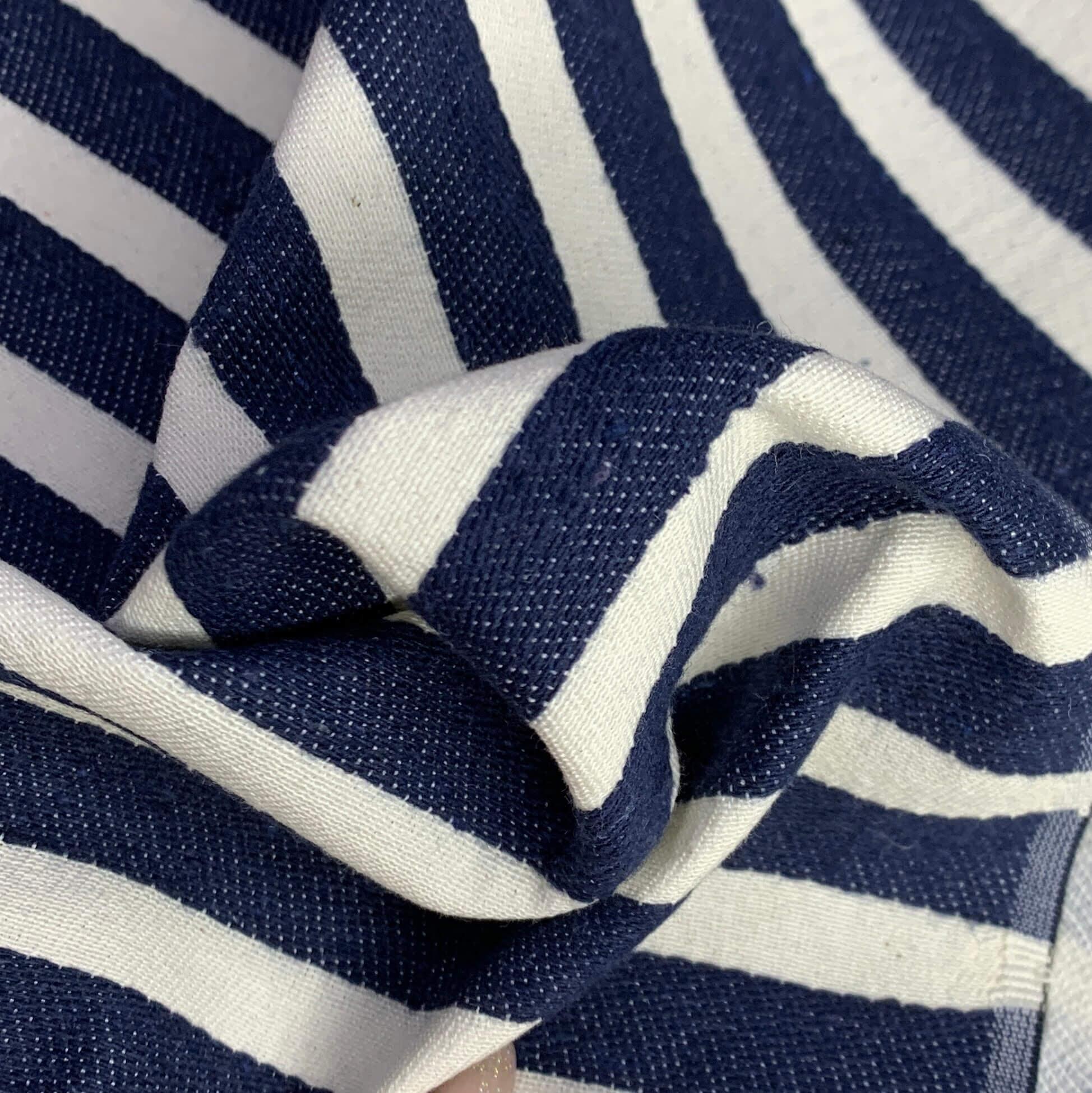 Comprar Tecido Listrado Branco/Azul Dublado 0,50x1,40 - a partir de R$36,09