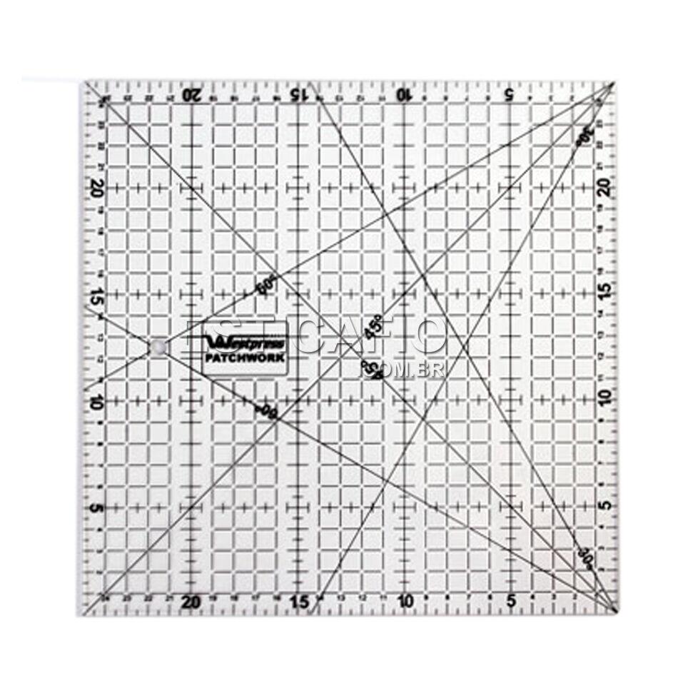 Comprar Regua P/ Patchwork 25Cmx25Cm - a partir de R$37,99 - EsticaFio