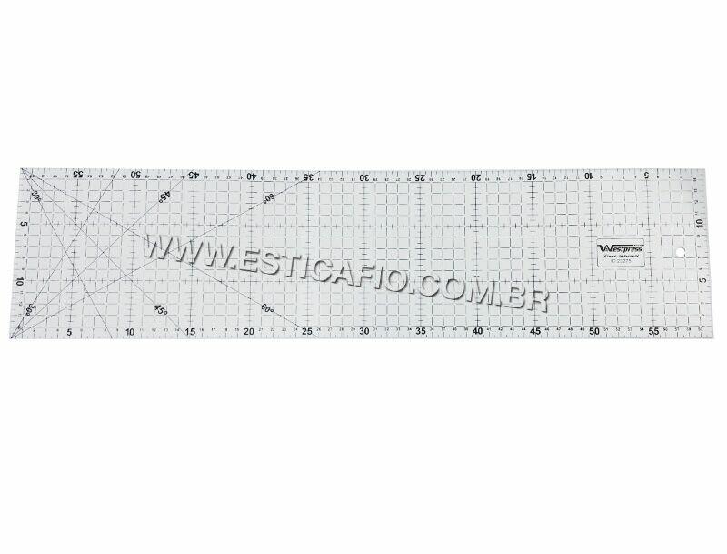 Comprar Regua Acrilica 15Cm X 60Cm P/ Patchwork - EsticaFio