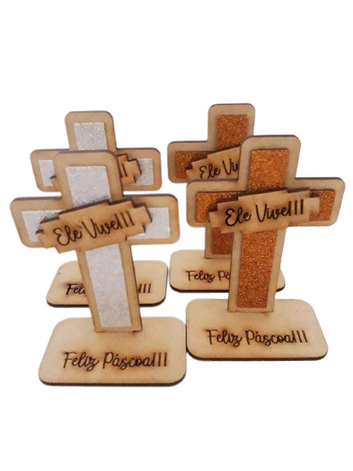 Comprar Lembrancinha Páscoa Cruz Ele Vive! - R$8,00 - Sublimacorte