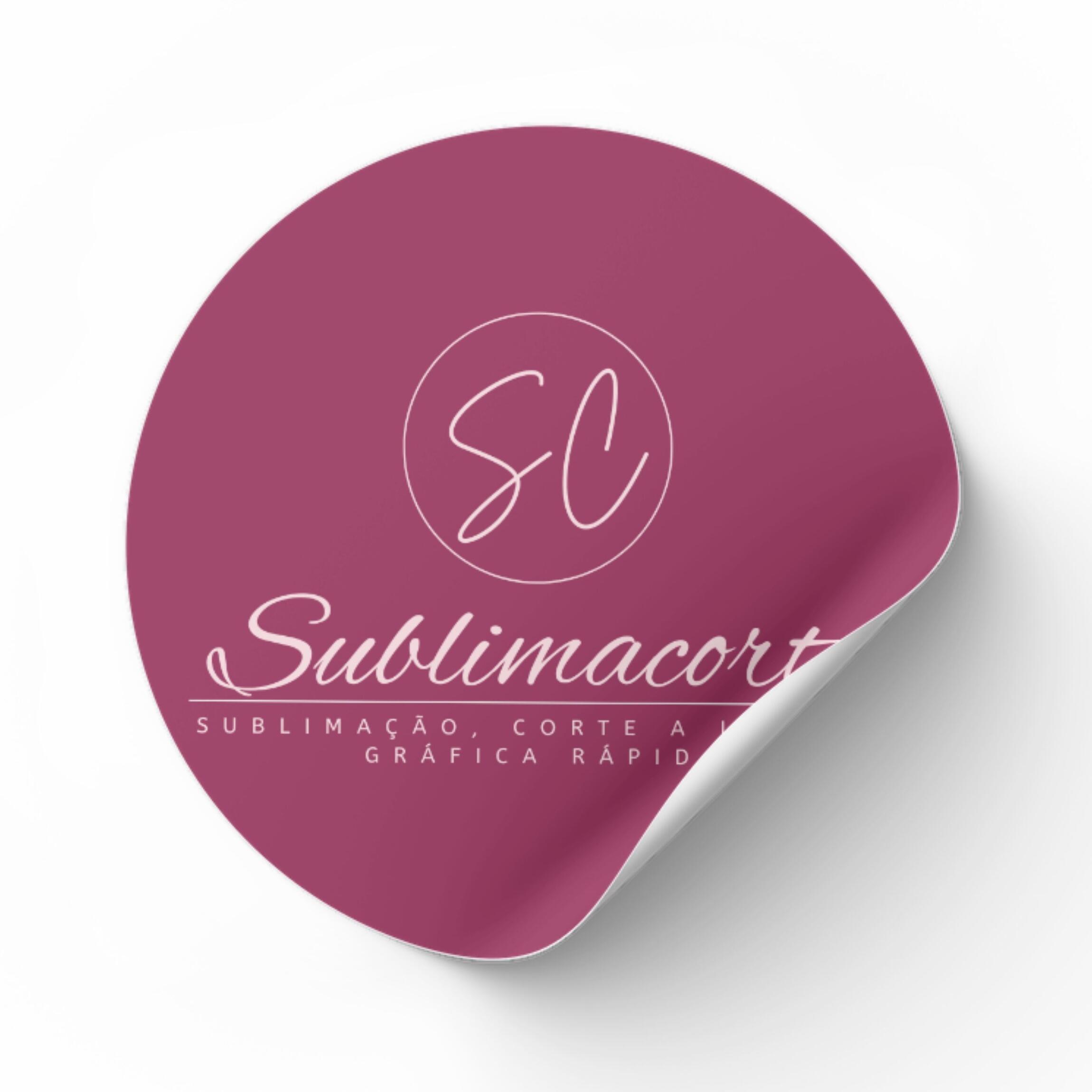 Comprar Adesivo Personalizado em Vinil Adesivo - 5cm - 100 unidades - R$45,00 - Sublimacorte