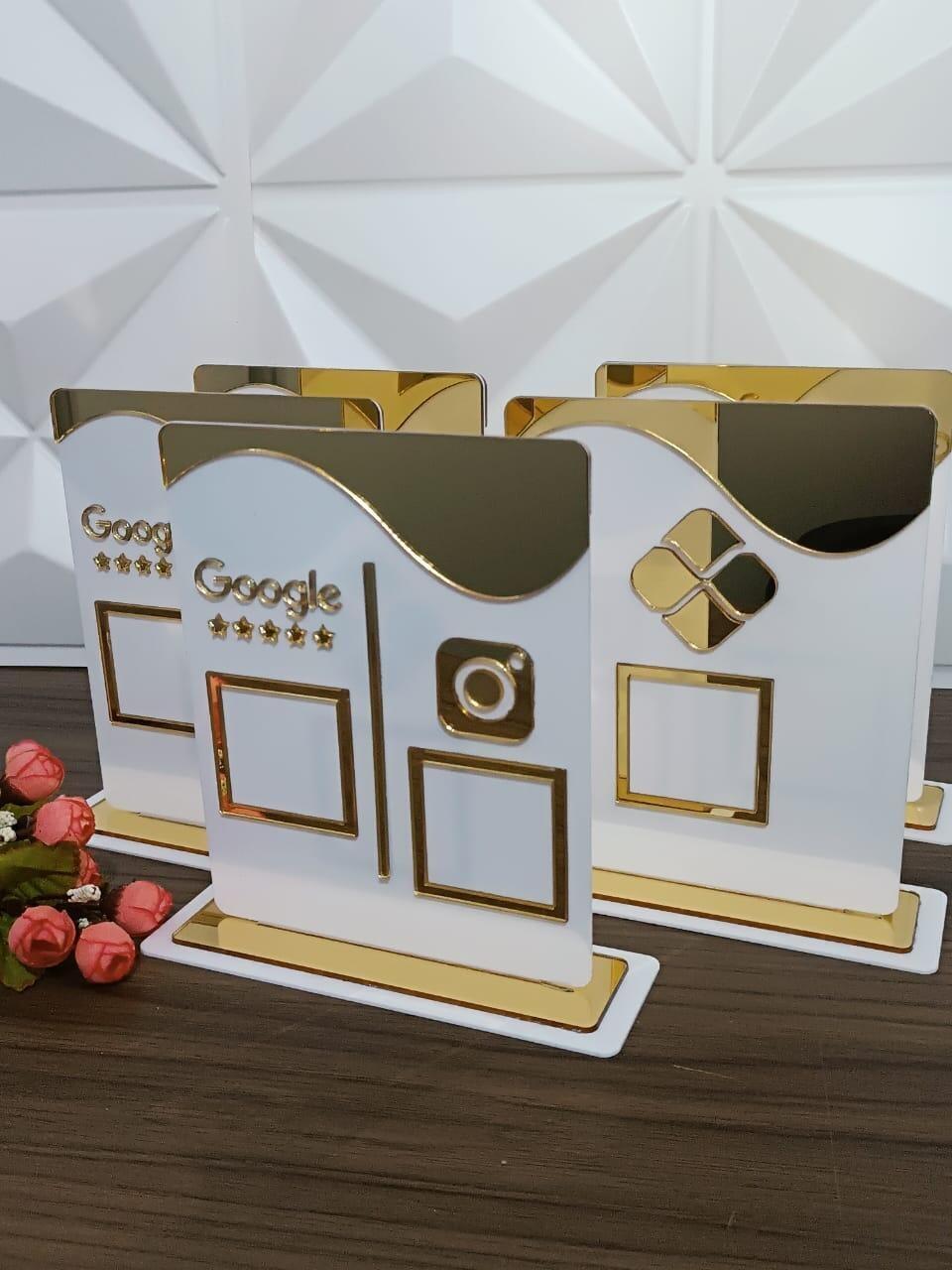 Comprar Placa Display QR Code em Acrílico 14x18cm Frente e Verso - R$88,00