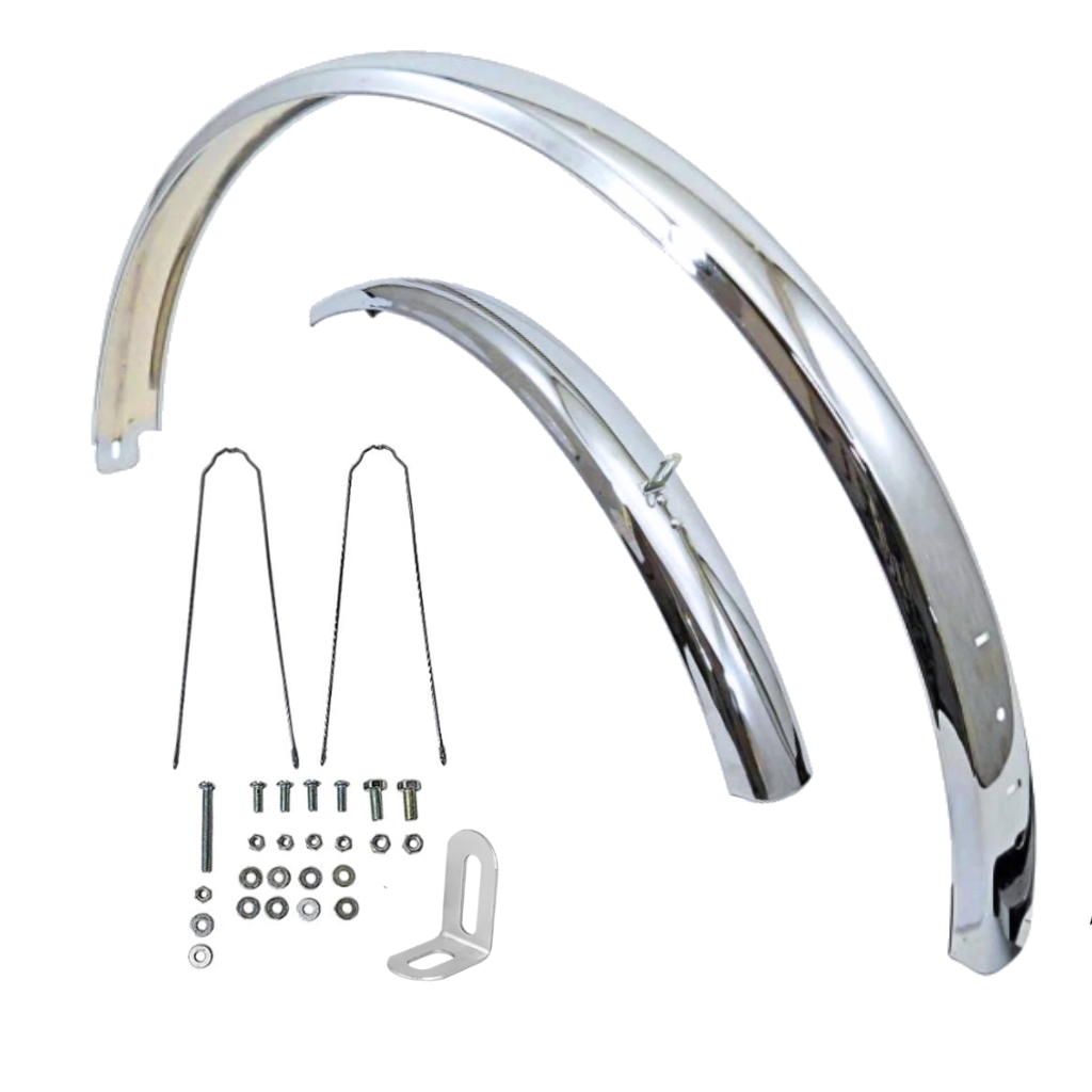 Comprar Kit Completo de Paralamas Inox Aro 26 - a partir de R$43,71 - Bike Brás