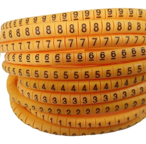Comprar 250 Pç Anilha Identificador Marcador De Cabo 6mm - Números - R ...