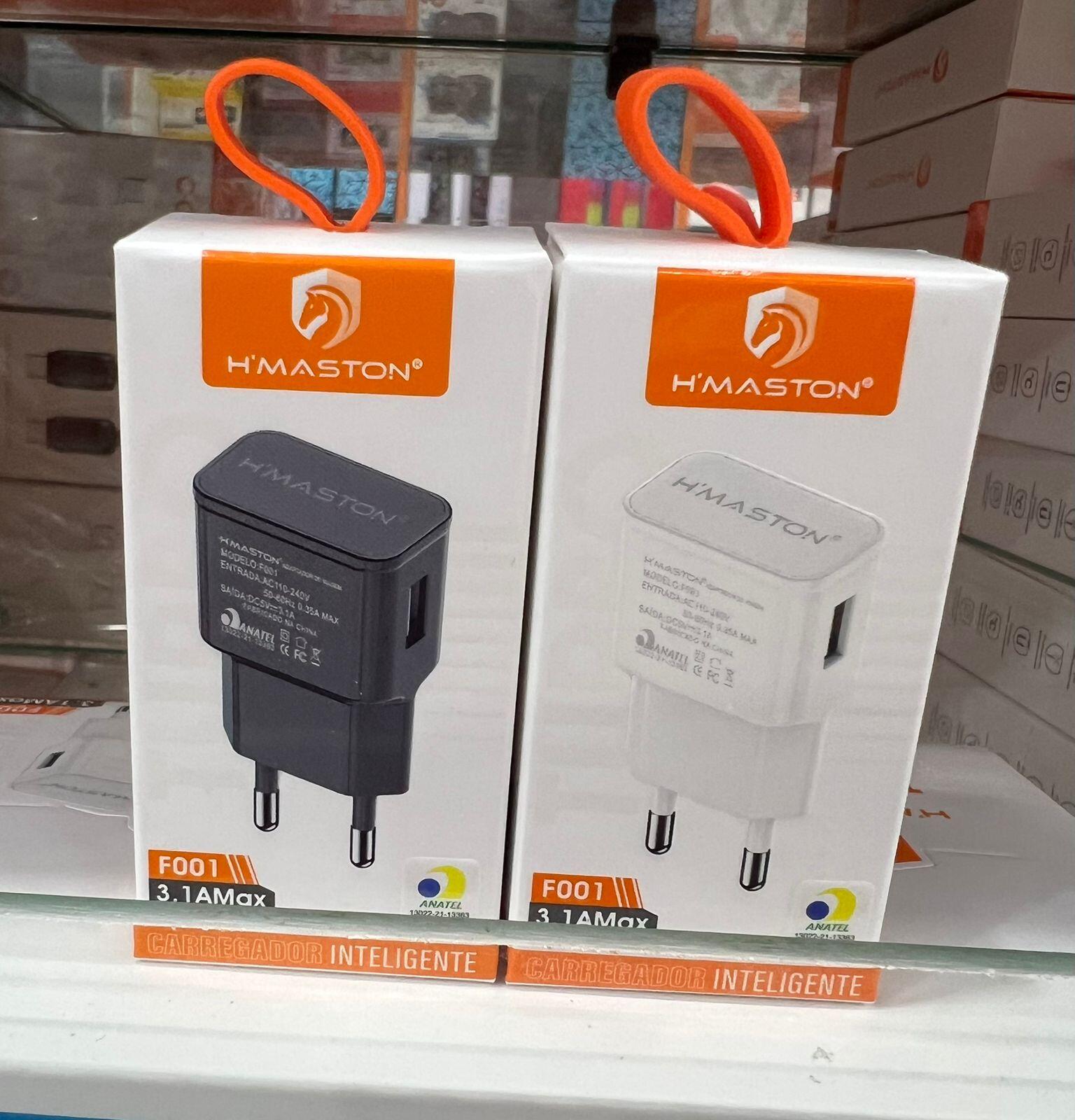 Carregador USB H'Maston F001 3.1 A MAX Preta ou Branca - a partir de R$9,02