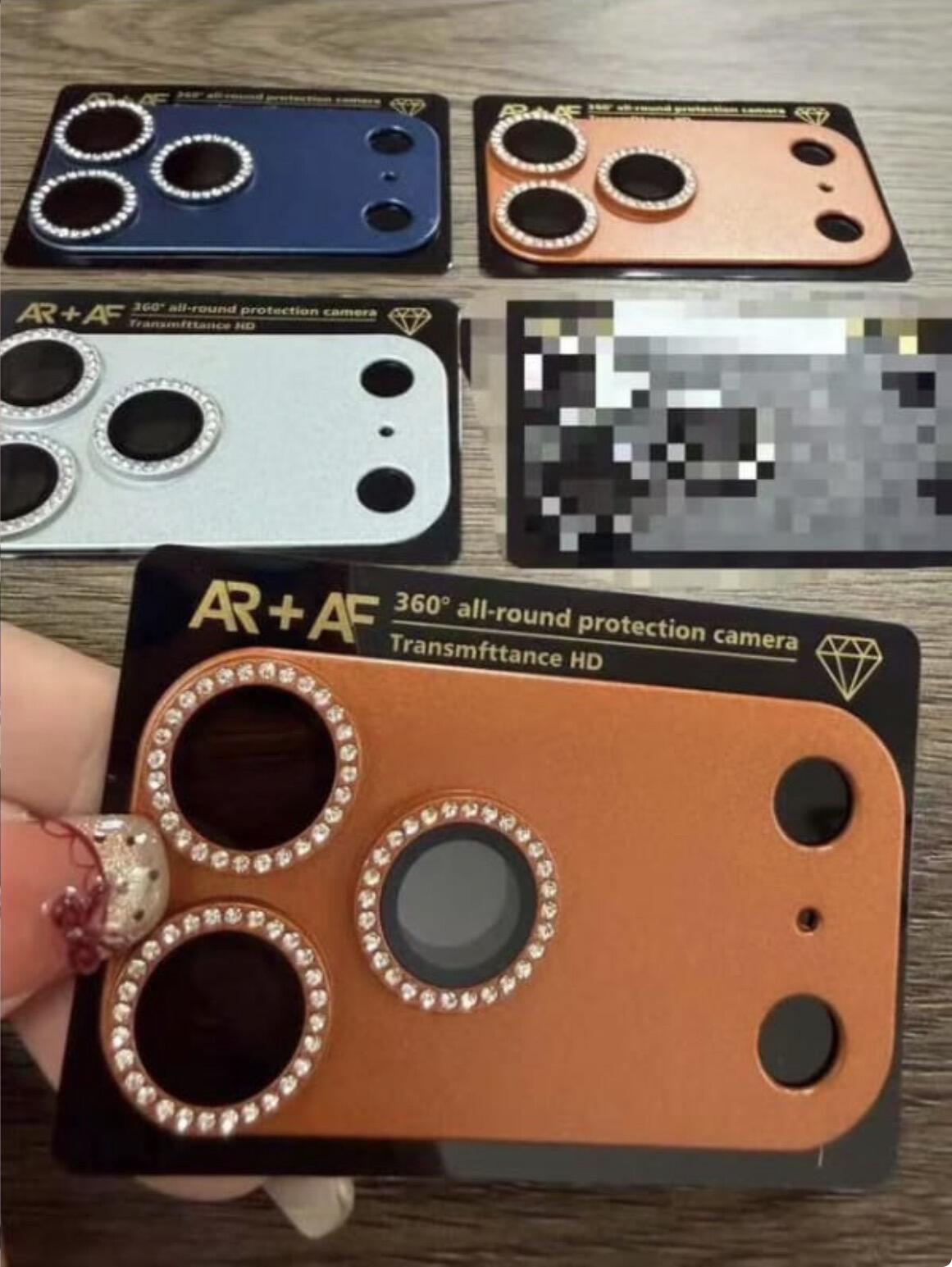 Protetor de Câmera Metal Com Strass Para iPhone 17 Pro