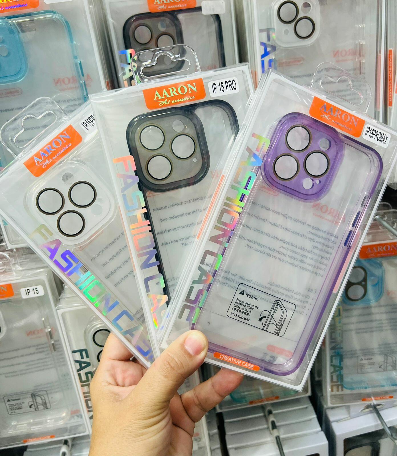 Case Para Celular iPhone Acrílica AARON Fashion Cor Sortida