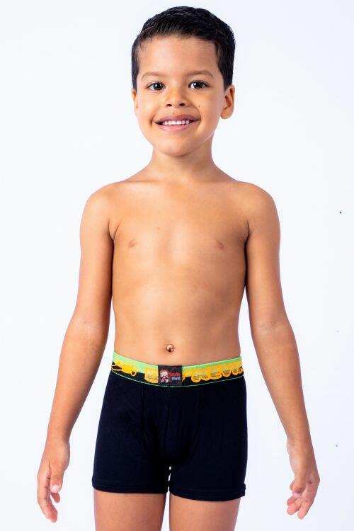 Comprar CUECA INFANTIL BOXER COTTON PENTEADO LISO - Estrela Lingerie