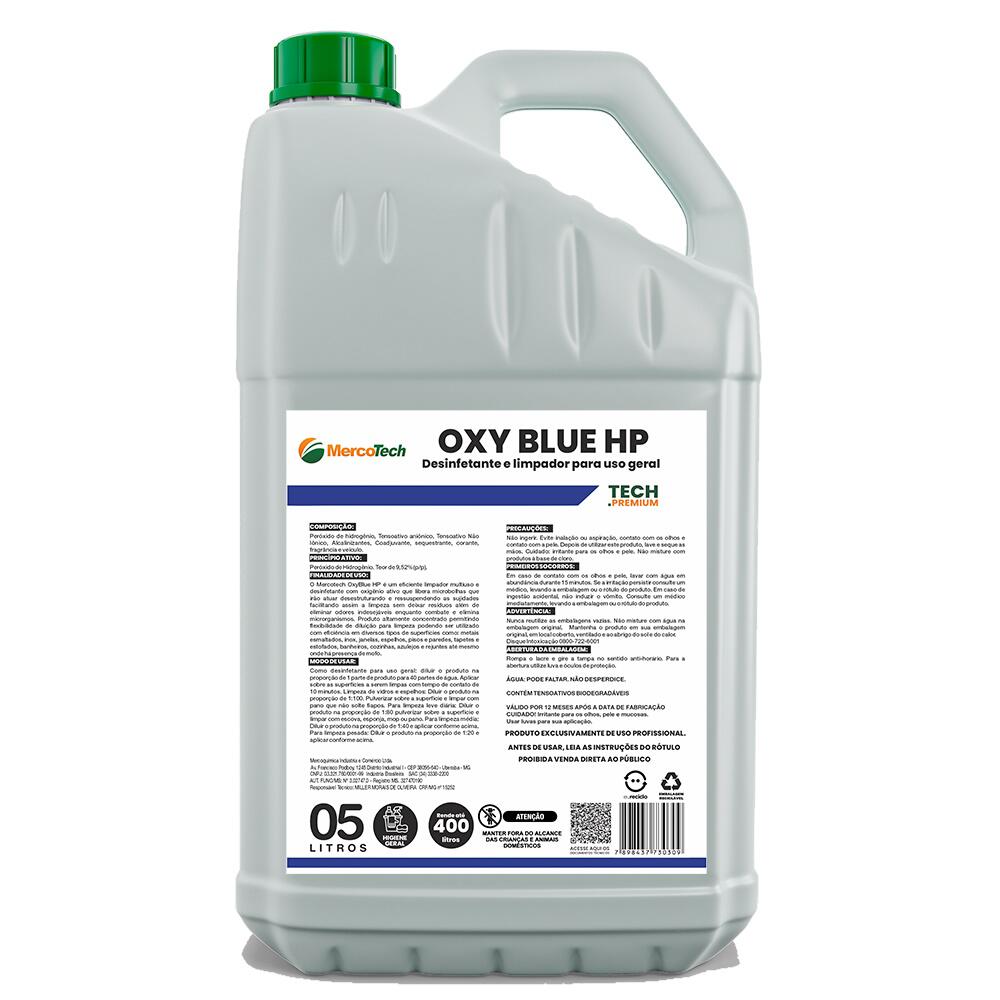 MERCOTECH OXY BLUE HP GL 5 LITROS DESINFETANTE E LIMPADOR