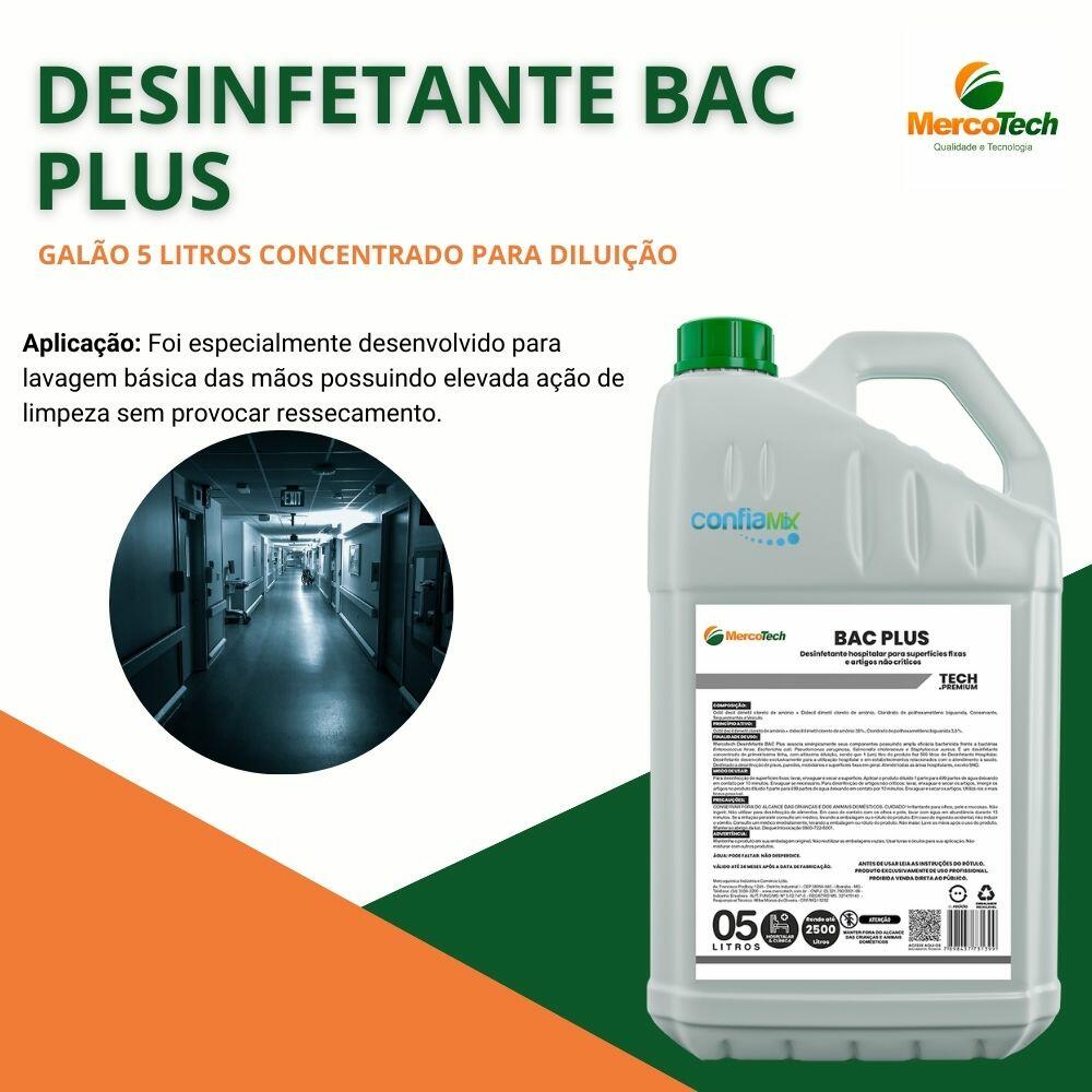 Mercotech Desinfetante Bac Plus GL 5L Desinfetante Hospitala