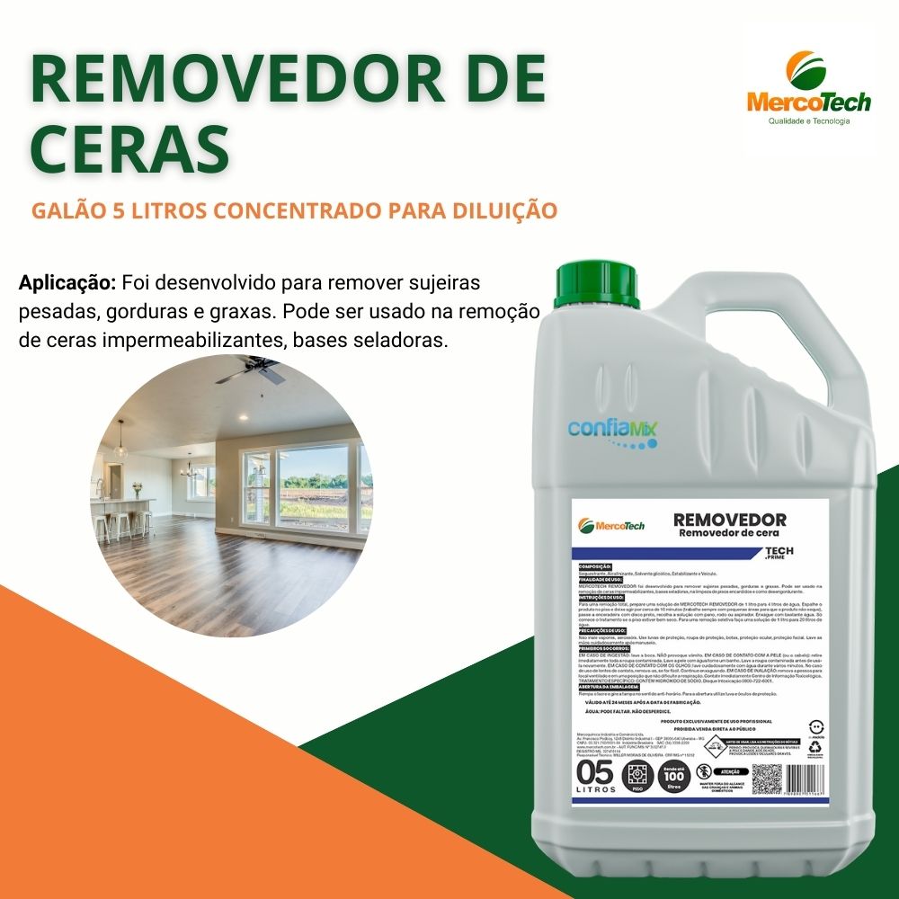 Mercotech Removedor De Ceras GL 5 Litros