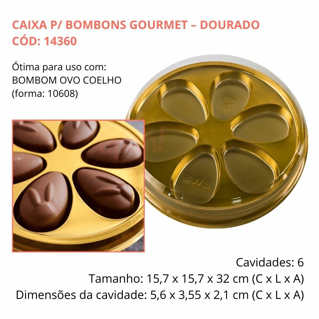 Comprar 10 un - Embalagem BWB - CAIXA P/ BOMBONS GOURMET - DOURADO ...