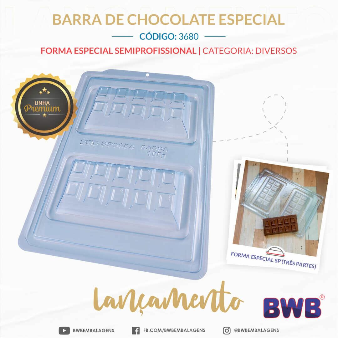 Comprar Forma BWB com Silicone (3 partes): BARRA DE CHOCOLATE ESPECIAL ...