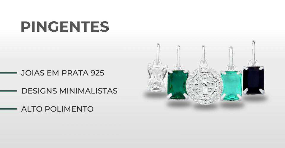 Pingentes de Prata: Crucifixo, Pai Nosso, Cristais e Mais