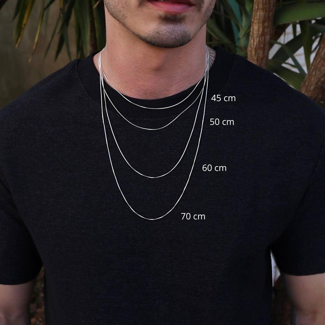 Comprar Colar Masculino Cristal Slim em Prata 925 - R$167,00 - Argennti Joias em Prata 925