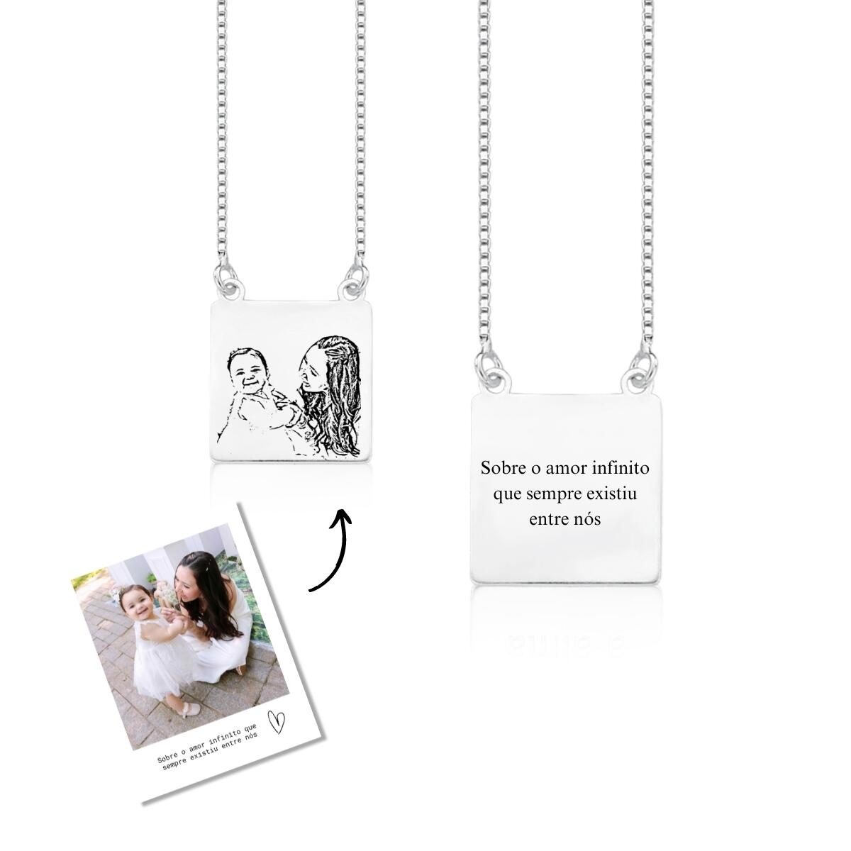 Escapulário Personalizado com Foto em Prata 925 ? Exclusivo - R$219,90