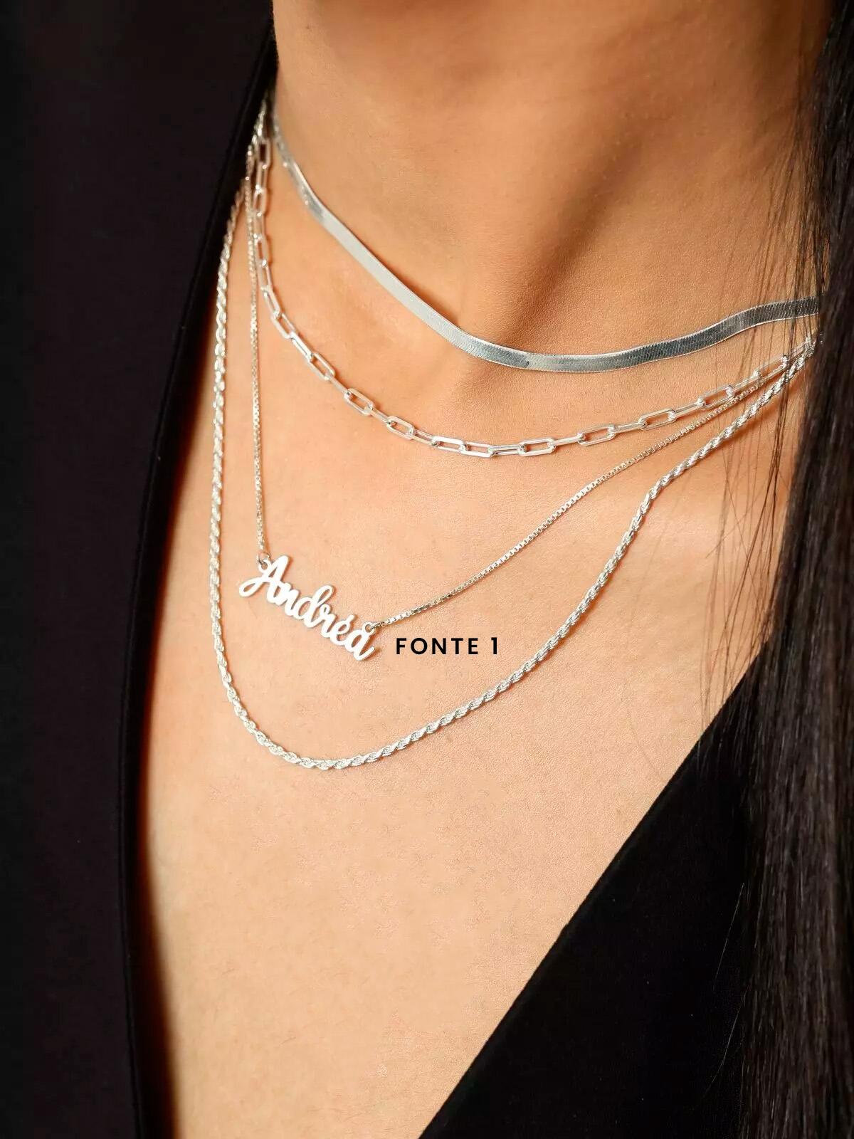Colar de Prata Personalizado com Nome: Único e Especial - de R$189,90 a ...