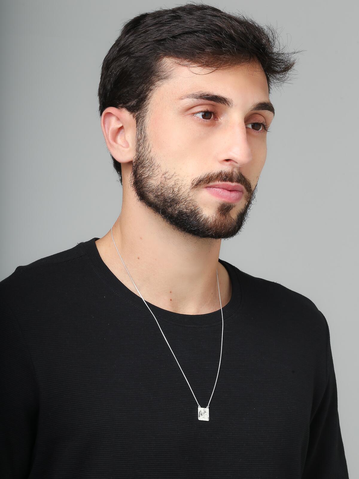Escapulário Masculino de Prata 925 Personalizado | Nácar Pratas - R$314,91