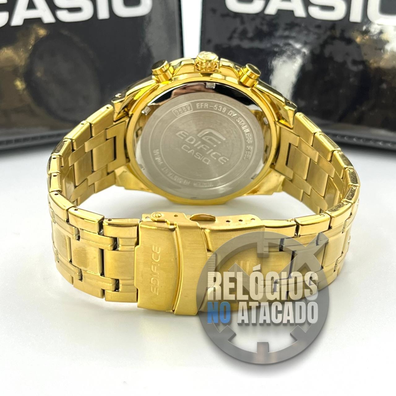 Comprar Relógio Casio Edifice dourado fundo branco 2023 - 100% ...
