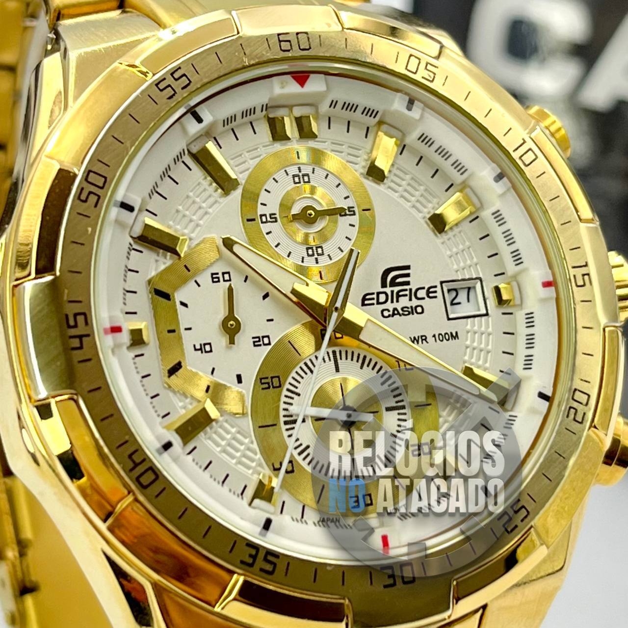 Comprar Relógio Casio Edifice dourado fundo branco 2023 - 100% ...