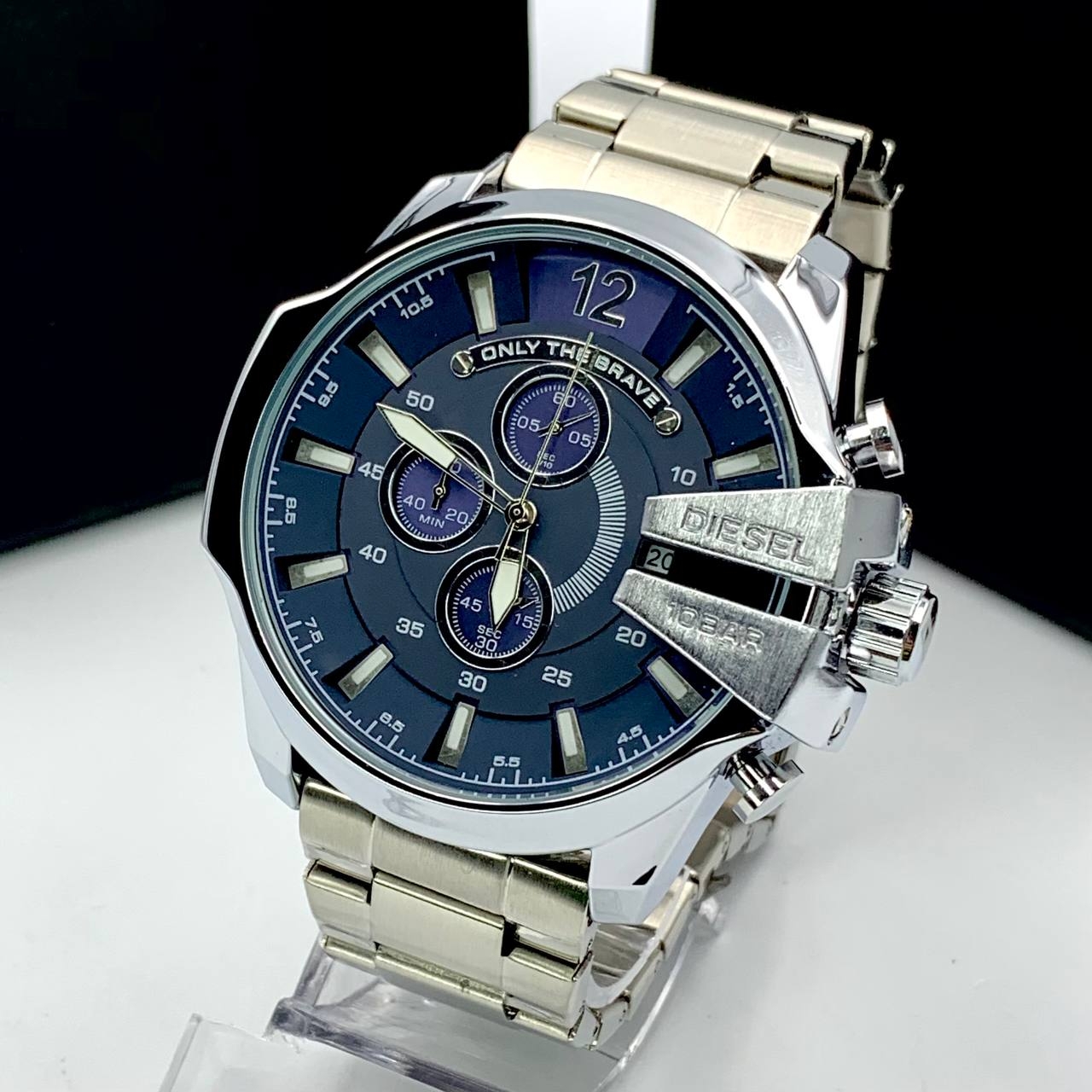 Comprar Relogio Diesel 10Bar Prata/Azul 100% Funcional a prova dagua ...