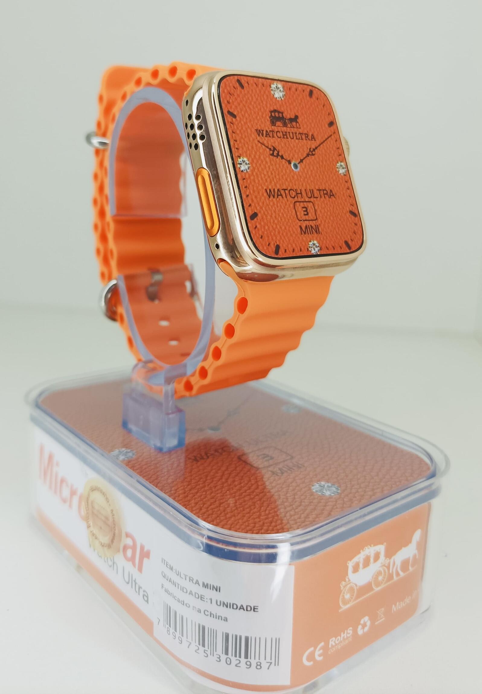Comprar Smartwatch 8 Ultra Laranja Microwear mini 3 - R$114,99 ...