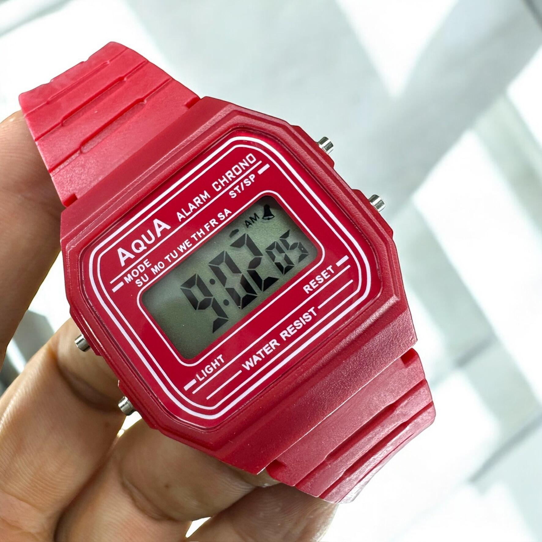 Comprar Relógio Feminino Aqua AQ-81 Vermelho Transparente - A Prova ...