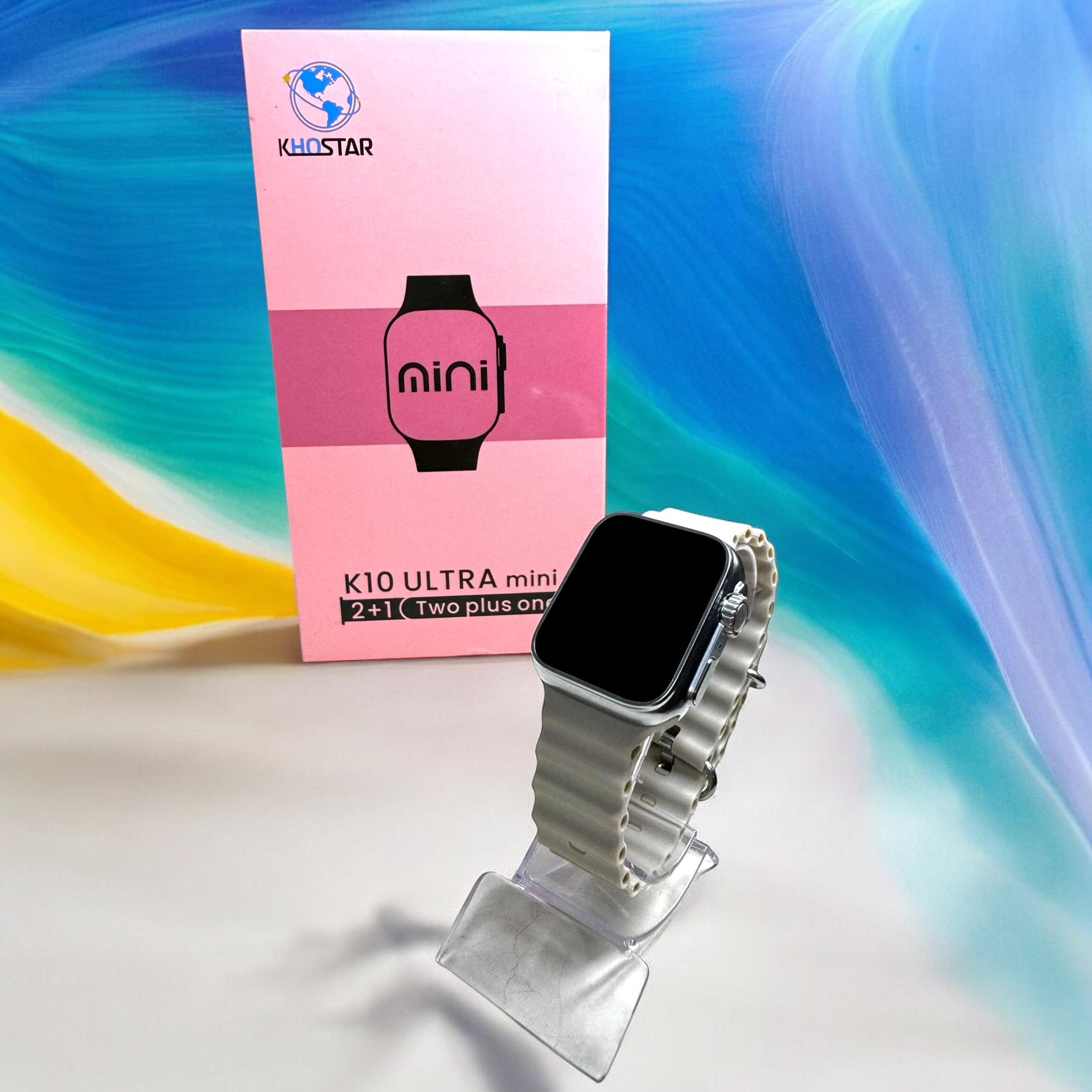 Comprar Relógio Smartwatch K10 MINI ULTRA Prata serie 10 Amoled - 2 in 1 com 2 pulseiras - R$119 ...