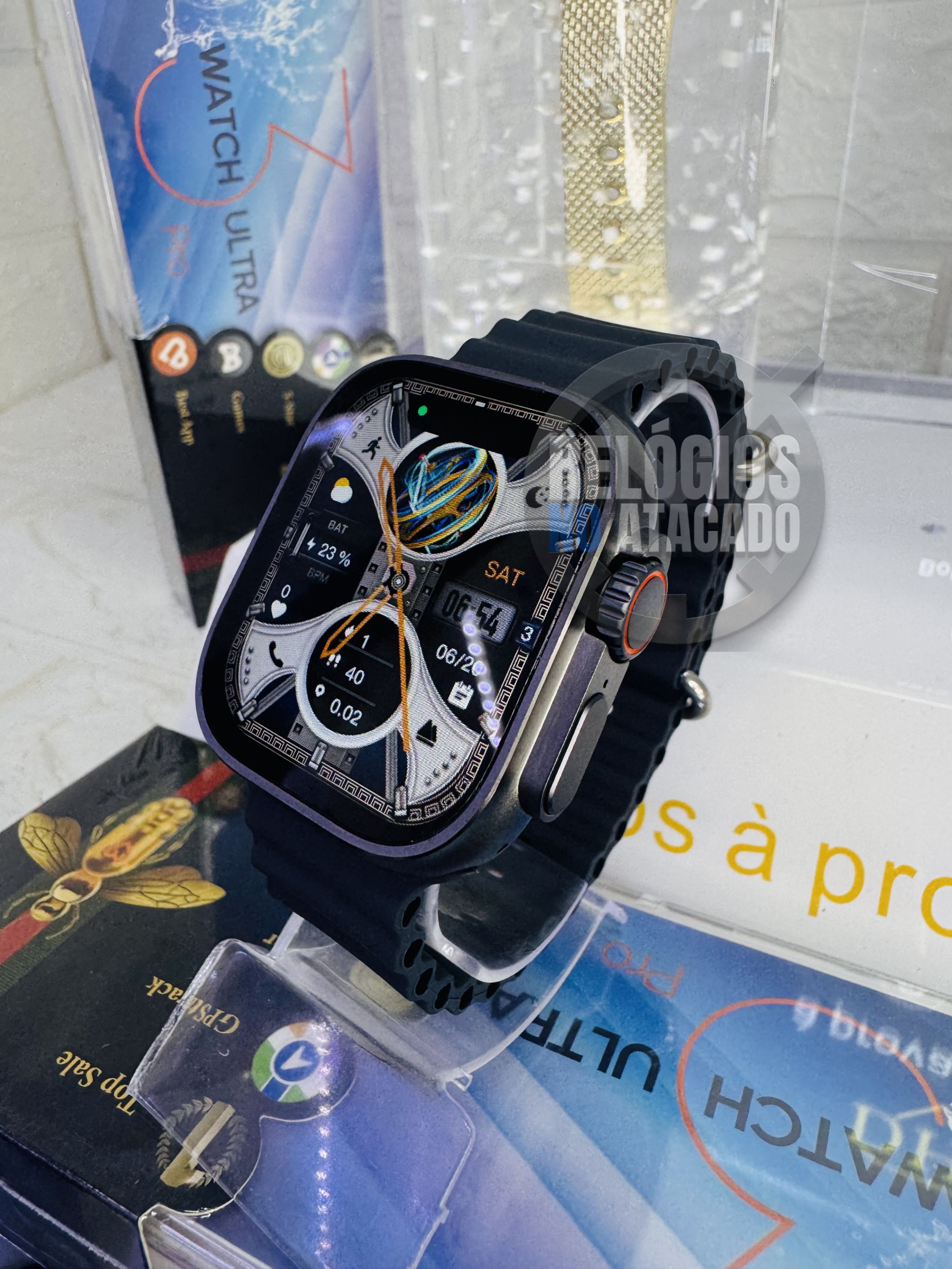 Comprar Smartwatch Microwear Ultra 3 Pro Preto 2024 WearmaxOS - R$115 ...