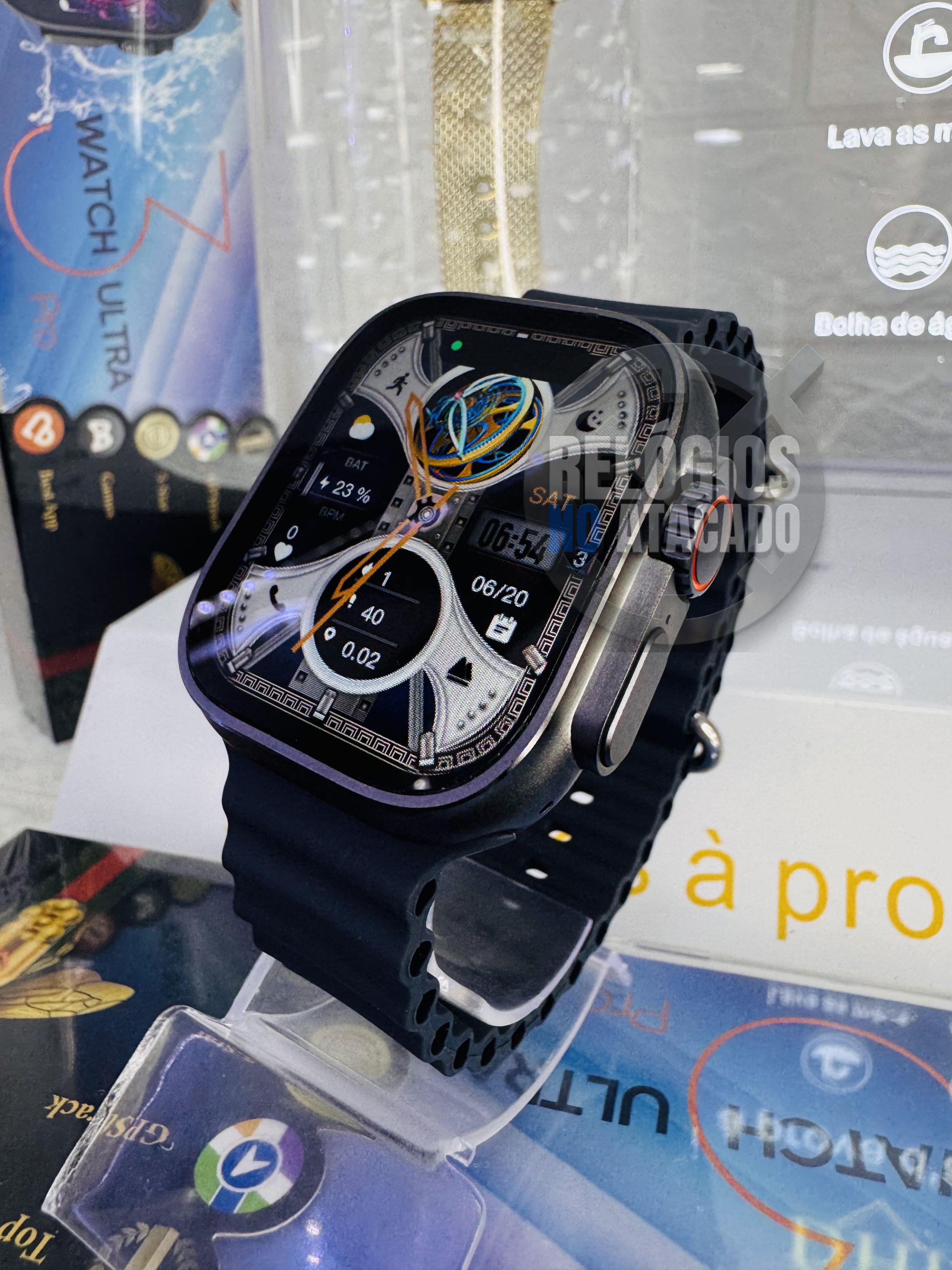 Comprar Smartwatch Microwear Ultra 3 Pro Preto 2024 WearmaxOS - R$115 ...