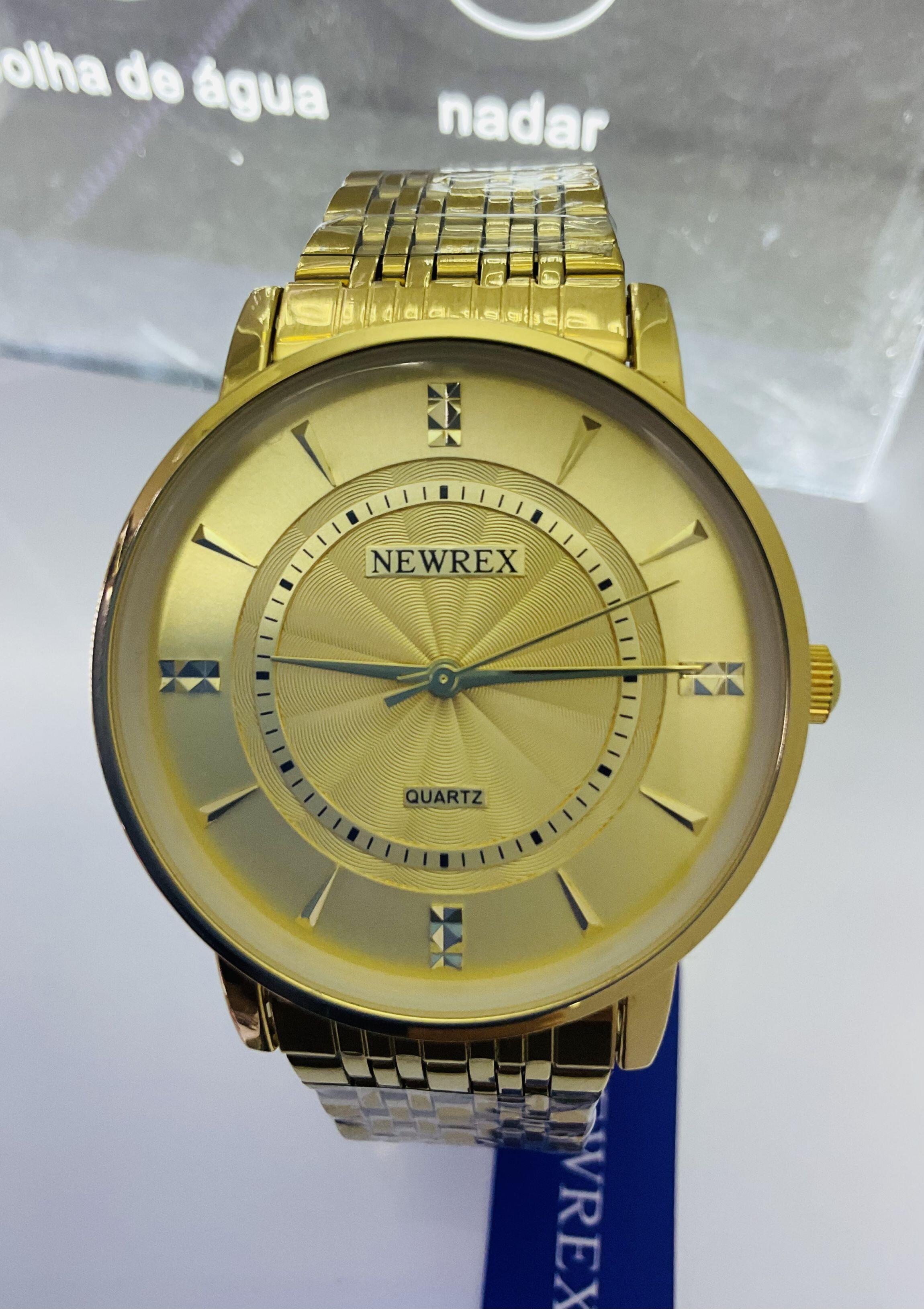 Comprar Relógio Masculino Newrex Prime Dourado a prova dagua - R$69,99 ...