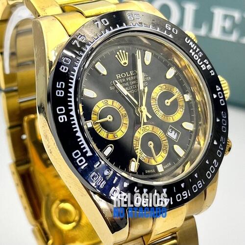 Comprar Relógio Unissex Rolex Daytona Dourado linha Gold a prova dagua ...