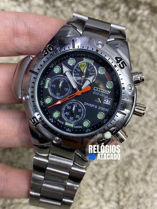 Comprar Relógios Masculino Citizen Eco-Drive Serie Prata Preto P/Aço a ...