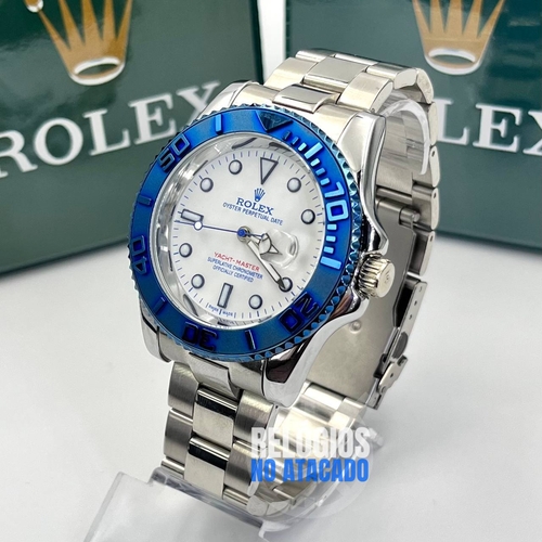 Comprar Relógio Unissex Rolex Yacht Master linha Gold a prova dagua - R$125,00 - Rélógios no Atacado