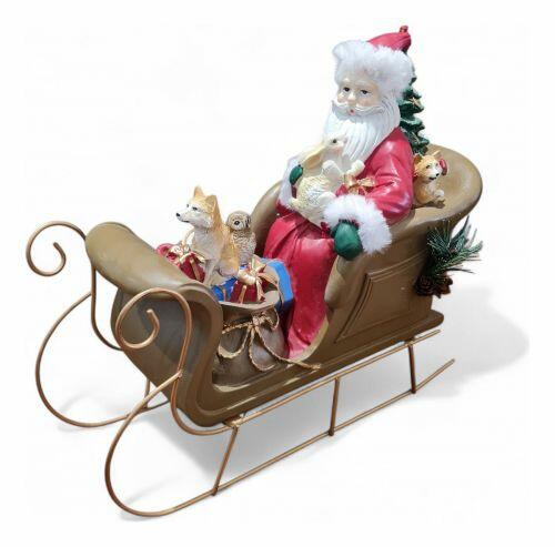 Comprar Papai Noel No Trenó Resina Cenário Natalino Prime Allegro - a ...