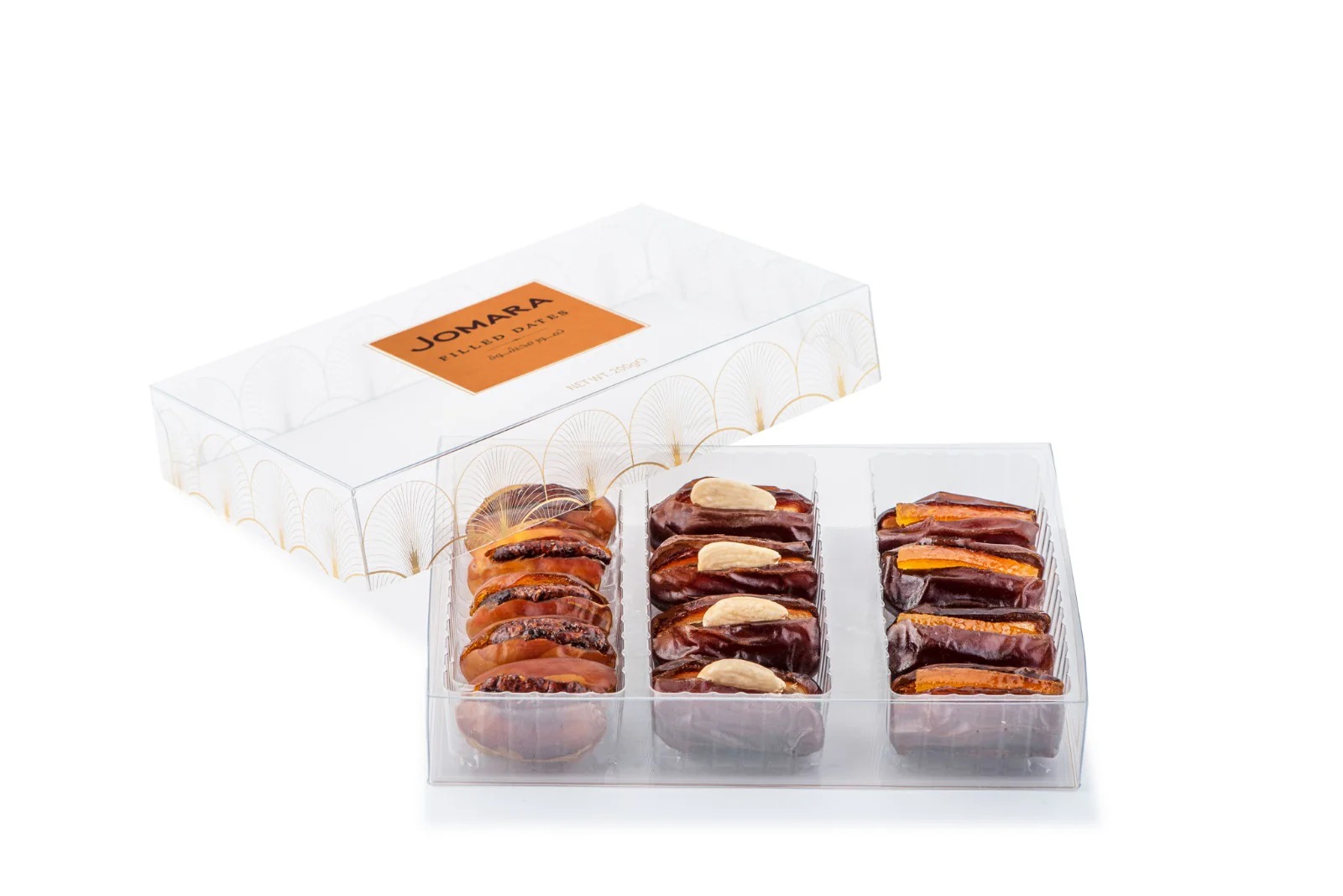 Tâmaras Wanan Recheadas com Nozes,Amêndoa e Laranja 200g